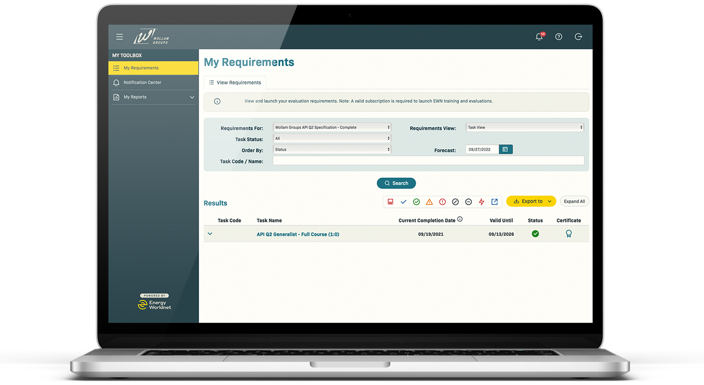 Wollam API Q2 Generalist Training - Powered by Energy Worldnet